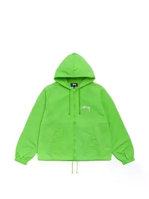 StÜssy Logo-print Zip-up Hooded Jacket - Green