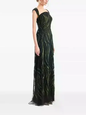 GEMY MAALOUF Bead-embellished Wide-strap Dress