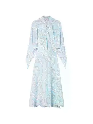 Emilio Pucci Labirinto-print Long Kaftan - Blue