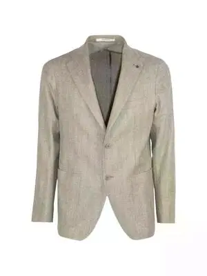 Tagliatore Herringbone-pattern Single-breasted Blazer - Neutrals