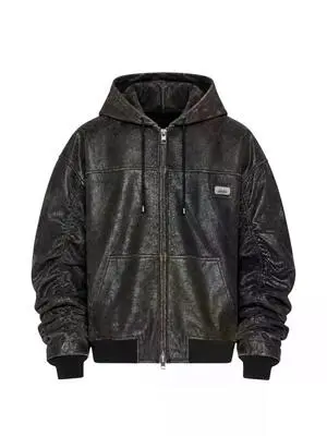 Ksubi Hooded Leather Jacket