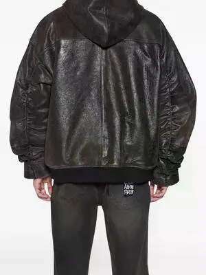 Ksubi Hooded Leather Jacket