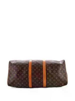 LOUIS VUITTON Keepall Bag Monogram Canvas 55 Travel Bag - Brown