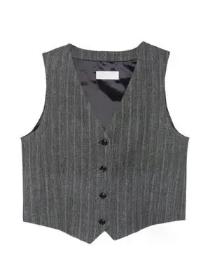 CIRCOLO 1901 Pinstripe-print Waistcoat - Blue