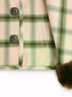 Valentino Garavani Caban In Macro Window With Shearling