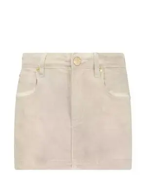 Roberto Cavalli Rhinestone-embellished Straight Mini Skirt - Neutrals