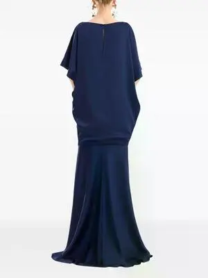 GEMY MAALOUF Beaded Flutter-sleeve Dress