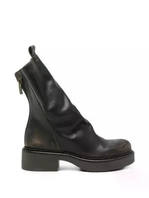 METISSE Distressed-effect Ankle Boots - Black