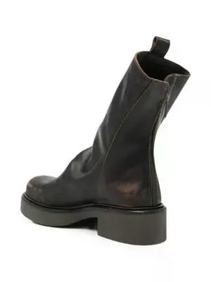 METISSE Distressed-effect Ankle Boots