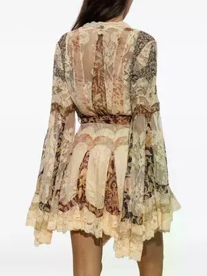 Zimmermann Lace Belted Mini Dress