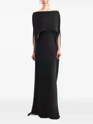 GEMY MAALOUF Cape-overlay Dress - Black