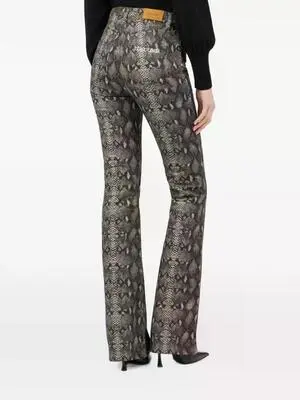 Roberto Cavalli Python-print Flared Jeans