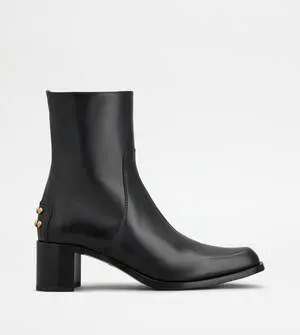 TOD'S Metal Dots Ankle Boots In Leather