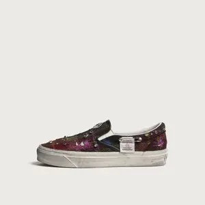 VANS Lx Classic Slip-on 98 Harris Tweed Sneaker - Red/multi