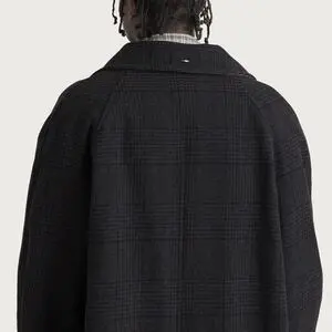 Our Legacy Check Tempered Wool Collapse Carcoat