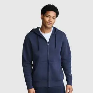 Champion Powerblend Full-zip Hoodie, C Logo Deep Navy