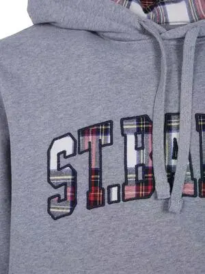 MC2 SAINT BARTH Tribeca Tartan-patch Logo-embroidered Hoodie