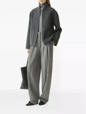 Fabiana Filippi Ribbed-knit Trim Coat