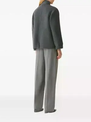 Fabiana Filippi Ribbed-knit Trim Coat