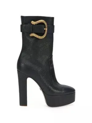 Roberto Cavalli Buckled Boots - Black