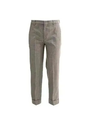 CRUNA Houndstooth Turn-up Trousers