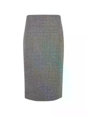 P.a.r.o.s.h Houndstooth-pattern Pencil Midi Skirt