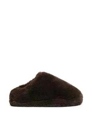 Apparis Misha Faux-fur Slippers - Brown