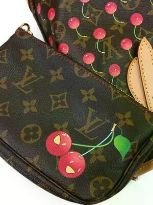 LOUIS VUITTON 2005 Pm Cerises Bucket Tote Bag