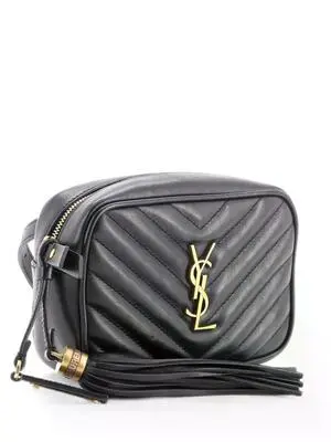 Saint Laurent Lou Matelasse Chevron Leather Belt Bag - Black