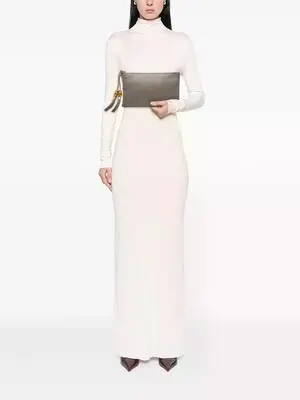 Gucci 2000-2015 Calfskin Bamboo Clutch Bag - Grey
