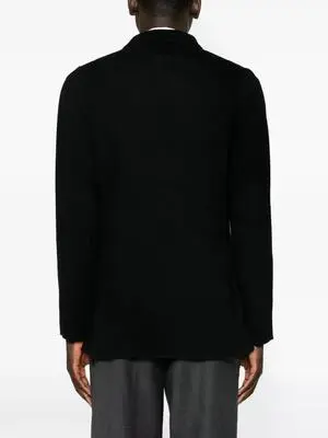 LARDINI Double-breasted Chevron-knit Blazer