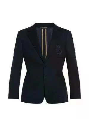 Dolce & Gabbana Embroidered-logo Single-vent Blazer