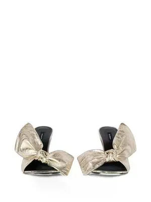 Givenchy Boudoir Heeled Mules In Metallic Leather