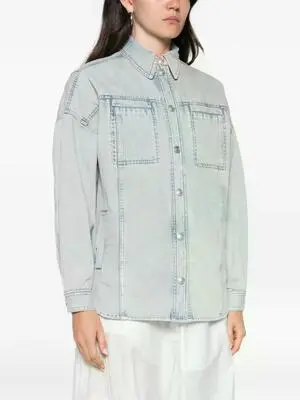 MARANT ETOILE Acid-wash Denim Jacket