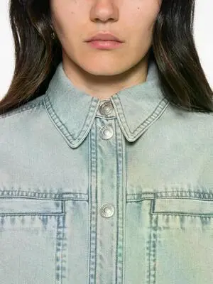 MARANT ETOILE Acid-wash Denim Jacket