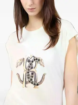 Roberto Cavalli Embellished-monogram T-shirt