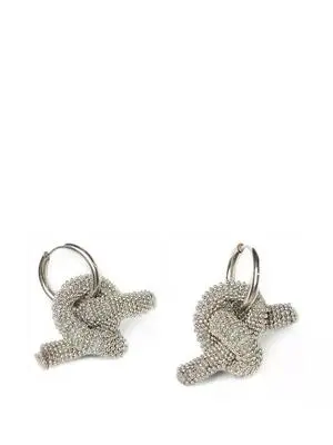 Fabiana Filippi Filo Knot-detail Beaded-embellished Earrings - Silver