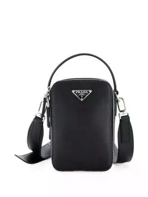 Prada Brique Saffiano Leather Medium Crossbody Bag