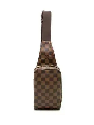 LOUIS VUITTON 2004 Damier Ebene Geronimos Crossbody Bag - Brown
