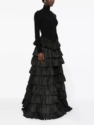 Elisabetta Franchi Ruffled Open-back Maxi Dress