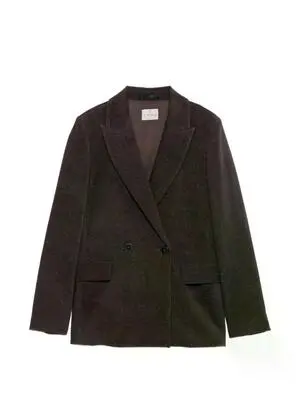 EMME Emmponte Double-breasted Blazer - Brown