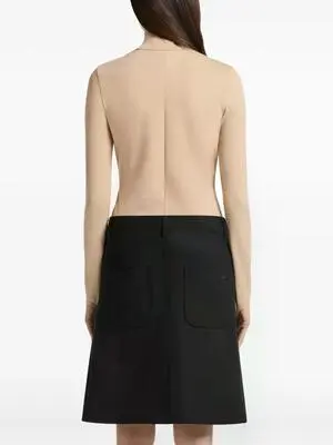 COURREGES Zipped Mock-neck Top