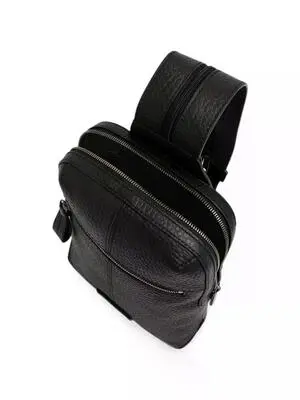 THE BRIDGE Pebbled Leather Backpack - Black