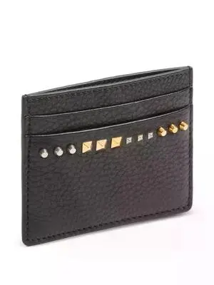 Valentino Garavani Rockstud Grainy Calfskin Cardholder