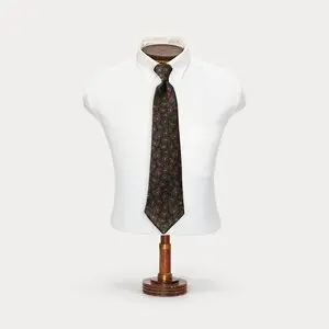 Ralph Lauren Handmade Pine Wool Challis Tie - Navy Multi