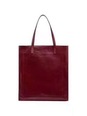 THE BRIDGE Bovine Leather Tote Bag - Red