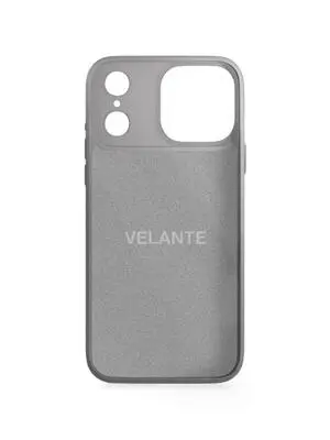 VELANTE Croc-embossed Leather Iphone 18 Pro Max Case - Grey
