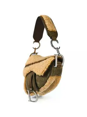 Dior 2005s Saddle Shearling Handbag