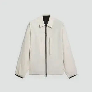 Theory Zip Jacket In Organic Cotton-blend - Alabaster