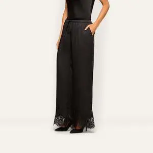 L'Agence Mirel Satin Lace Pants